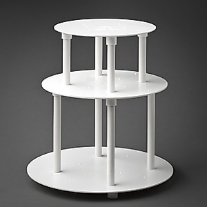 Ateco Lady Mary Plastic Cake Separator Plates, Set of 2: 8-Inch, White