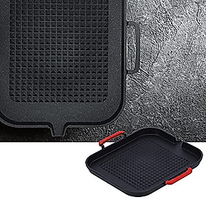 Garden supplies Multi Function Barbecue Plate Portable BBQ Non‑Stick Baking Tray for Home Restaurant Outdoor(RvSky)