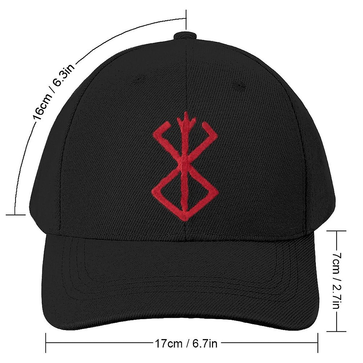 Anime Berserk Logo Cap Embroidery Dad Hat Adjustable Cotton Baseball Caps for Men Black