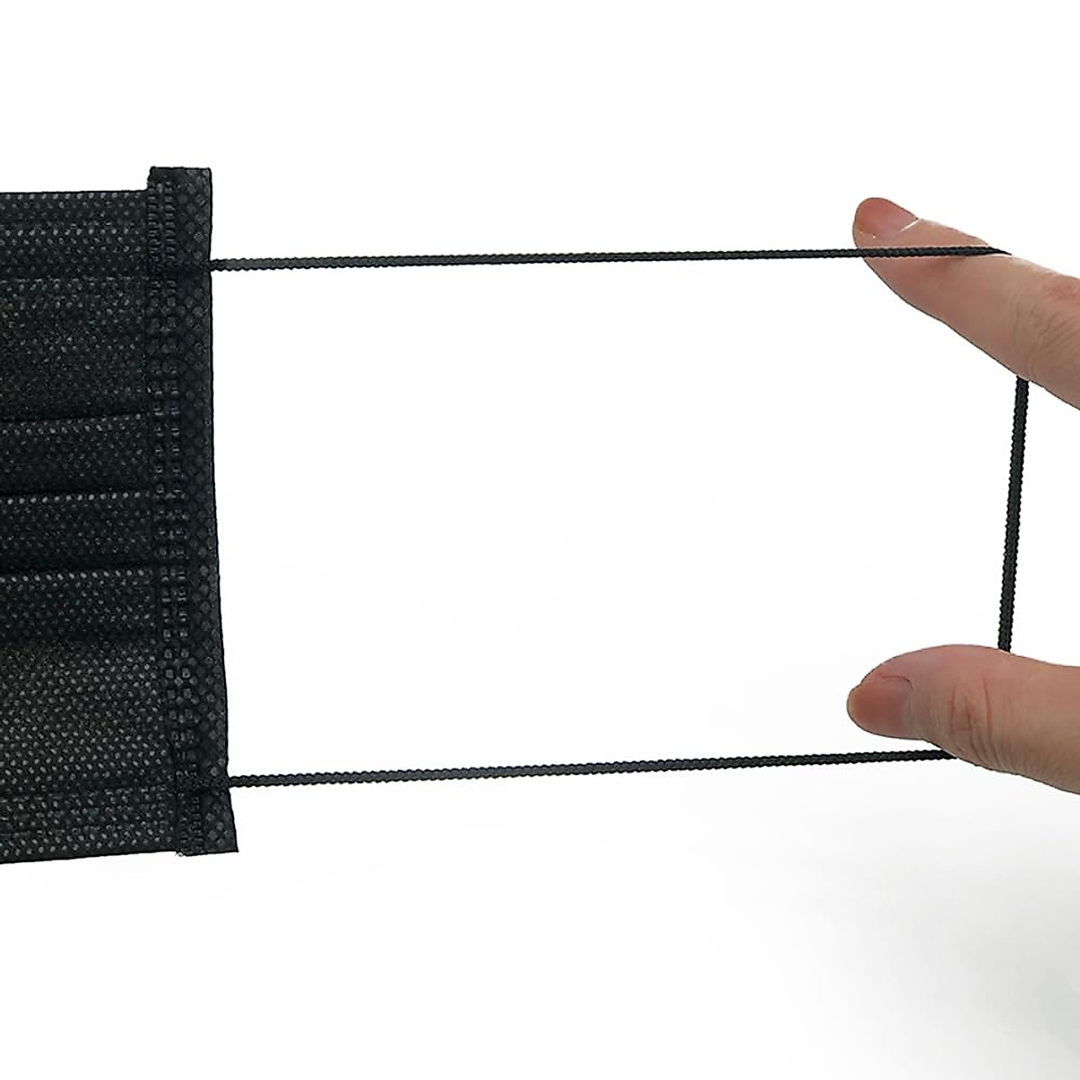 MTYX Black Disposable Face Masks 3 Ply 50PCS - Individually Wrapped - Durable - Odorless - Hygienic