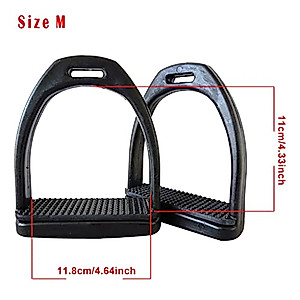 N/A 2PCS Children Adults Durable Horse Riding Stirrups Horse Rider Lightweight Wide Track Anti Slip Equestrian (Size : Medium)
