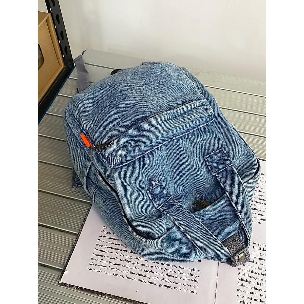 MaxxCloud Vintage Denim Rucksack Mini Jeans Backpack Satchel Hiking Daypack Travel Bag Small Handbag Purse (585)