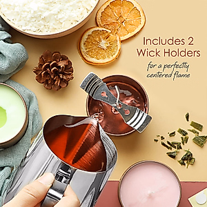 Etienne Alair Natural Soy Wax Kit - Includes; 10 Lbs Soy Candle Wax Flakes, 100 Cotton Wicks, 2 Wick Holders.