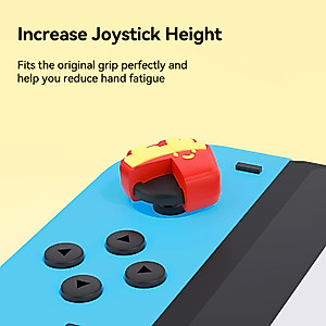 GeekShare Cute Silicone Joycon Thumb Grip Caps, Joystick Cover Compatible with Nintendo Switch/OLED/Switch Lite,4PCS - Chips Burger