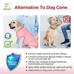 LovinPet Dog Surgical Recovery Suit Male - Surgery Suit for Dogs Female & Male Anti-Licking Protection Full Body Coverage for Anti-Shedding