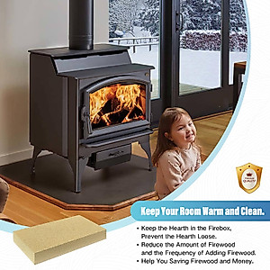 Woodstove Firebricks, Upgrade Fire Bricks Replacement for US Stove FBP6, Size 9" x 4-1/2" x 1-1/4", 6-Pack