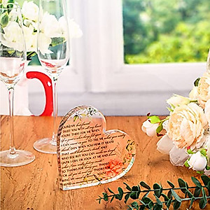 Bridesmaid Gifts Maid of Honor Gifts from the Bride Bridesmaid Proposal Gifts Acrylic Heart Sign with Flowers Eucalyptus Leaves Thank You Gift for Bridesmaids Wedding Party