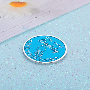 First Time Mothers Fathers Day Gifts for New Mom Dad Mommy Daddy New Parent Decision Coin for New Mom Dad New Baby Gifts for Friend Boss Coworker Birthday Gifts for Husband Wife One-Piece Double-sided