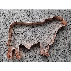 Angus Show Steer Cattle Cookie Cutter 5 X 3.5 inches - Handcrafted Copper Cookie Cutter by The Fussy Pup