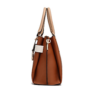 MKF Collection Satchel Bag for Women, Vegan Leather Crossbody Shoulder Handbag Top Handle Purse