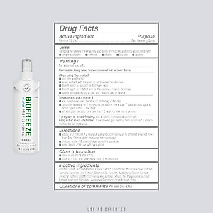 Biofreeze Professional Spray Menthol 16 FL OZ Colorless Pain Relieving Spray For Pain Relief Of Sore Muscles, Arthritis, Backache, And Joint Pain (Packaging May Vary)