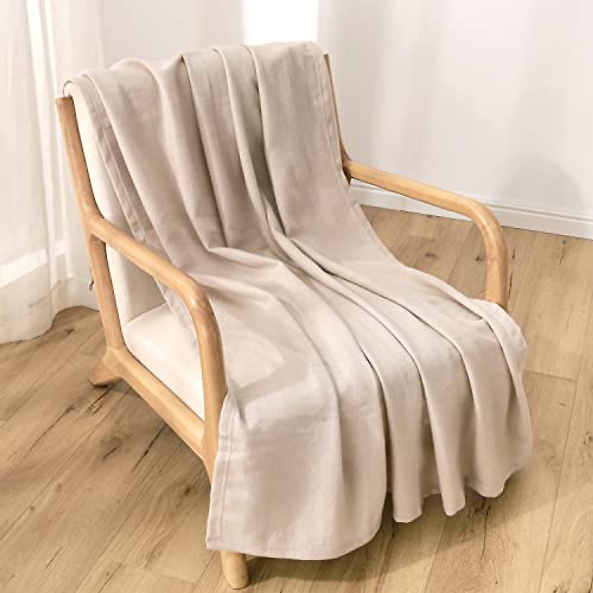 Berkshire Merino Wool Throw | All-Season Merino Wool Throw | Macadamia | Throw (50" x 70")