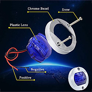 Boaton Marine Boat LED Night Fishing Lights, Boat Interior/ Courtesy / Deck Lights For Pontoon Boat, Bass Boat, Yacht (Blue)