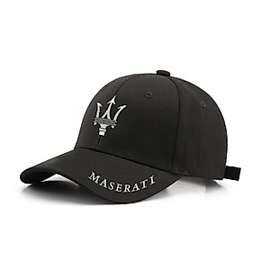 ARKOSKNIGHT Adjustable Embroidered Trucker Baseball Cap with Racing Motor Logo,Perfect for Fashion,Street Dancing,Sports,and Travel(Jagvar Black)