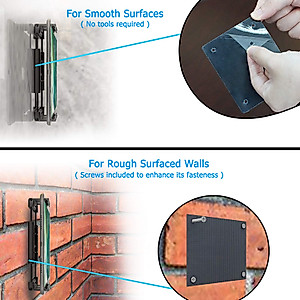 TFY Universal Kitchen Wall Mount for Tablet, eReader and Smartphones, for iPad Air, Mini, iPad Pro 10.5 inch, Wall Holder (Black)