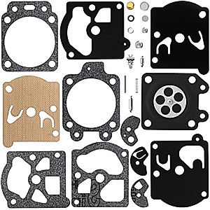 QAZAKY Pack of 3 Carburetor Diaphragm Gasket Rebuild Repair Kit Compatible with K10-WAT WA WT Series 2-Cycle String Trimmer Leaf Blower Chainsaw Poulan Ryobi Ryan IDC Homelite Toro Weedeater Craftsman