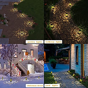 twinkya 6 Pack Small Solar Lights Outdoor Garden Decor Waterproof Decorative Solar Pathway Landscape Lights for Patio Yard Path Backyard Walkway Sidewalk Driveway Decor (6 Pack, Black)