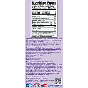 Hyleys Calm Tea with Ashwagandha - Lavender & Honey Flavor - Caffeine-Free, 100% Natural Herbal Tea - 25 Tea Bags