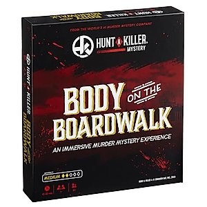 Hunt A Killer: Body On The Boardwalk, Catch the Amusement Park Killer, Interactive Unsolved Mysteries Game, Mystery Box for Game Night, Murder Mysteries Card, Puzzle & Board Games, For Ages 14+