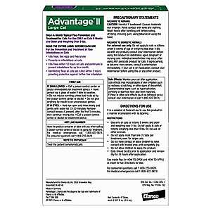 Advantage II Large Cat Vet-Recommended Flea Treatment & Prevention | Cats Over 9 lbs. | 6-Month Supply
