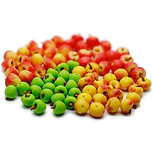 20 Mix Apple Fruit Red Green Gala Jazz Small Size 0.7 Dollhouse Miniatures Food Kitchen Docoration