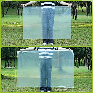 8 Pack Extra Large Clear Plastic Bags, 2 Sizes Large Big Jumbo Giant Storage Bags 40x60 Inches and 32x47 Inches, Heavy Duty Plastic Bags for Luggage, Suitcase, Furniture and Kids Bike
