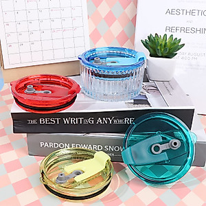 6 Pieces 20 oz Tumbler Lids Replacement Lids Spill-proof Splash Resistant Lids Covers for Mug Tumblers Cups with 3 inch cup mouth in dia