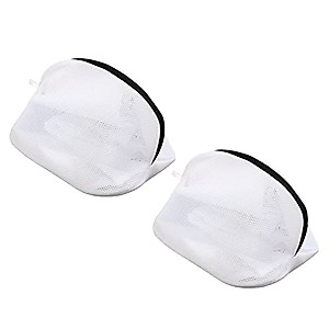 Unomor 2pcs Laundry Bag Wash Bag Mesh Wash Bag Travel Shoe Bags Shoes Washing Bag Sock Sneakers Sneaker Washing Bag Shoes Wash Pouch Sneaker Wash Pouches Stand White