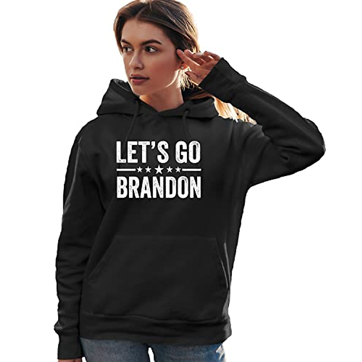 3X-Large Black Mens Classy Let's Go Brandon Sweatshirt Hoodie