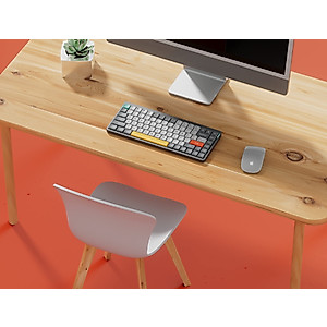 nuphy Air75 Mechanical Keyboard, 75% Low Profile Wireless Keyboard, Supports Bluetooth 5.0, 2.4G and Wired Connection, Compatible with Windows and Mac OS Systems-Gateron Brown Switch