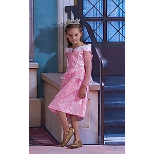 IKALI Girls Princess Dress up Costume Halloween Cosplay Pink Party Dress