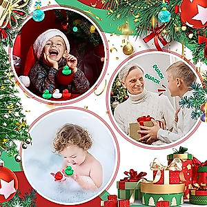 Hiboom Christmas Rubber Ducks Bath Ducks Bulk Squeak Rubber Duckie Bath Toy for Baby Kids Shower Bathtub Pool Party Games Cruise Birthday Christmas Holiday School Classroom(1.4 Inch, 120 Pcs)