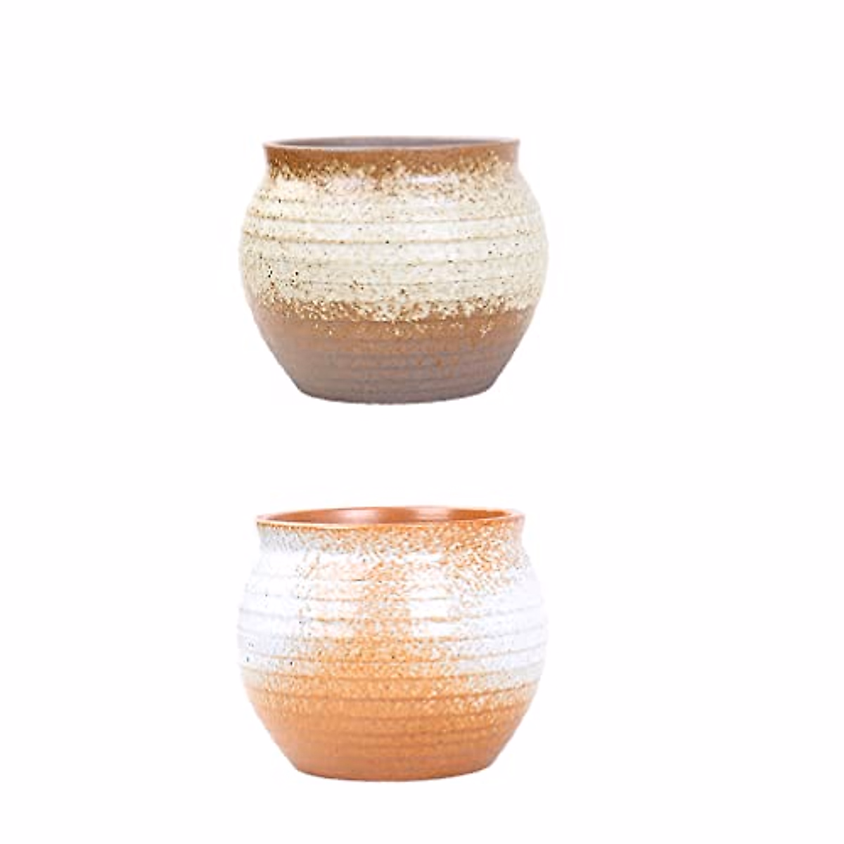 Happyyami 2 Pcs miniture Decoration Bulk Flower pots White Decor Mini pots for Plants Flower pots Bulk Plants Decor Desk Topper Plant Decorations Home Flower Pot Bonsai Stand Ceramics