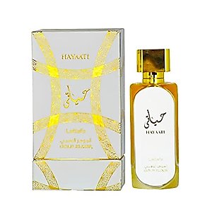 Lattafa Hayaati Gold Elixir Eau De Parfum Spray for Unisex, 3.4 Ounce