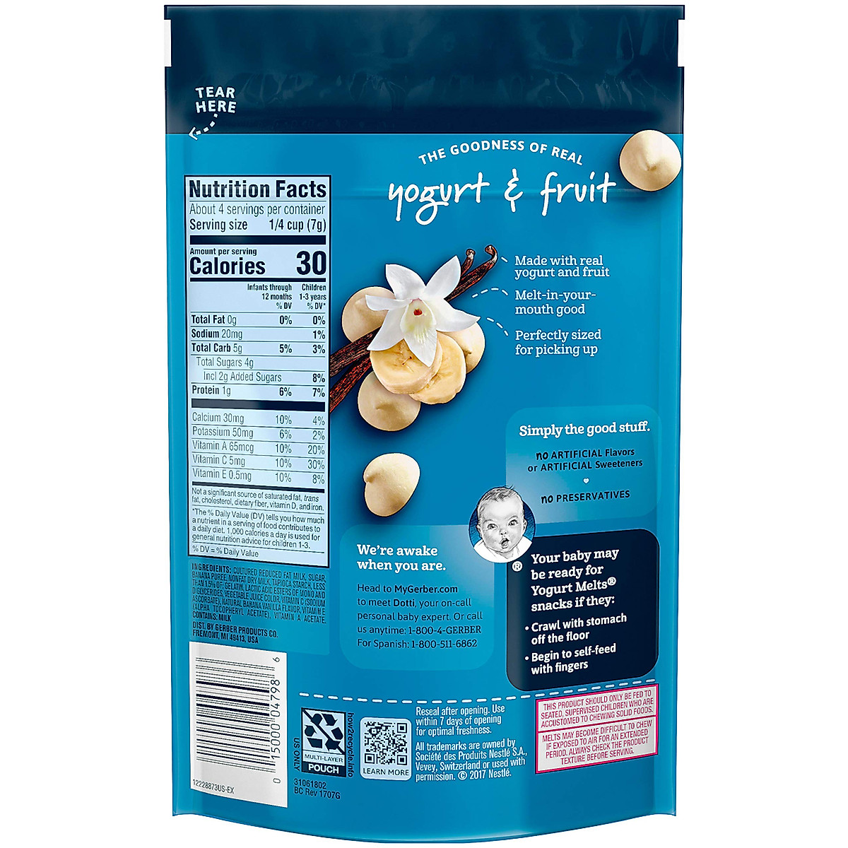 Gerber Snacks for Baby Yogurt Melts (Banana Vanilla)