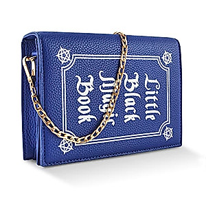 USTYLE Magic Book Shaped Crossbody Bag, Girl Women Fashion Cute Tote Bag Phone Wallet Cute Shoulder Bag with Chain Strap (blue)