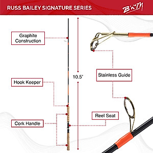 B'n'M Poles - Russ Bailey Signature Series Crappie Rod, 10.5 Foot (2 Sections)