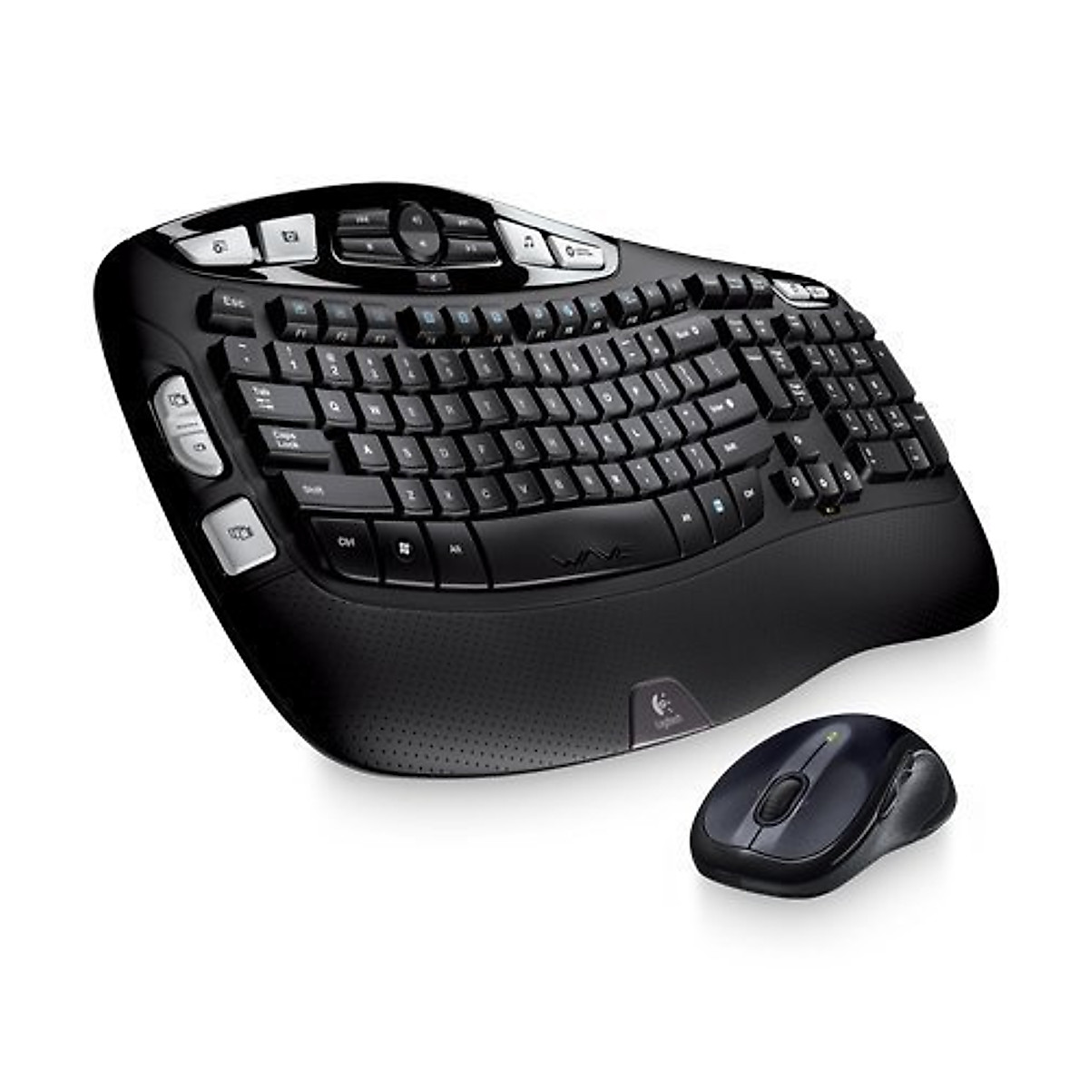 Logitech MK550 Wireless Wave K350 Keyboard and Mouse Combo — Includes Keyboard and Mouse, Long Battery Life, Ergonomic Wave Design with Wireless Mouse (with Mouse)