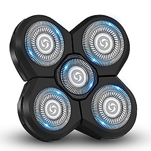 Vsmooth Electric Shaver Replacement Head - Shavers for Bald Men Replaceable Head - Waterproof Blades for Men Replacement Shaving Heads - Wet & Dry Electric Razor Floating Replacement Blade Head