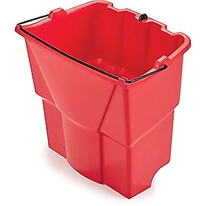 Rubbermaid Commercial Products FG9C7400RED Dirty Water Bucket for WaveBrake 2.0 35 Qt. Mop Bucket System, 18-Quart Capacity, Red, (2064907)