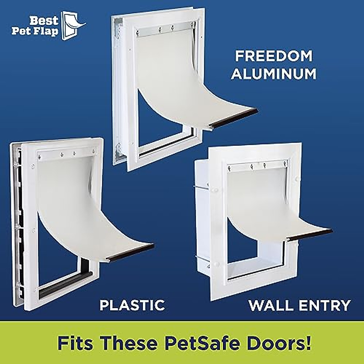 Best Pet Flap Medium Non PVC Compatible w/PetSafe PAC11-11038 - 8 1/8" x 12 7/8" Longer Lasting, Most Energy Efficient, Less Shrinkage, BPA Free