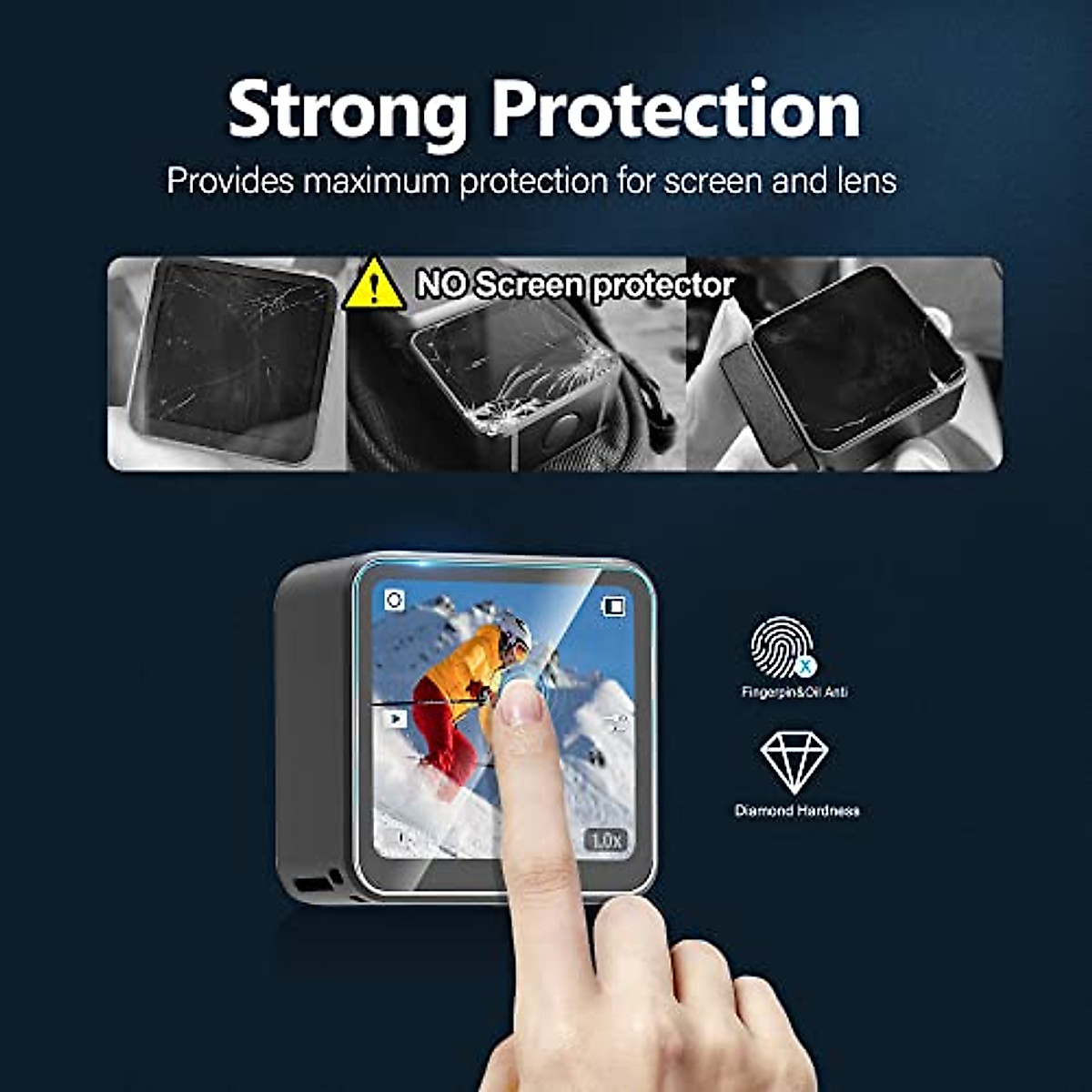 【6 Pcs】STARTRC Osmo Action 2 Screen Protector for DJI Action 2 Accessories,Tempered Glass Screen Cover Protector + Lens Protector for DJI Action 2 Dual-Screen