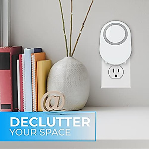 Magnetic Plug-in Wireless Charger - Cordless Charging Station with Fast Charge - Universal Phone Charger Pad for Qi Enabled Compatible w/iPhone 11, 12, 13, Pro & Max, Apple (2 Pack White)