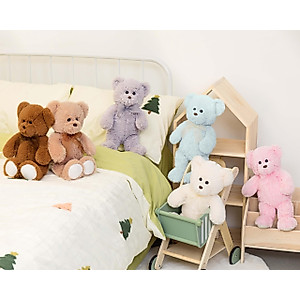 MaoGoLan Teddy Bear Stuffed Animal, 2 Pack Brown and White Bear Plush for Baby Shower, Soft Teddy for Boys Girls, 18 Inch Bear Plushies Toy for Birthday Gift