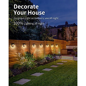 oditton LED Outdoor Solar Light, Solar Deck Light, Outdoor Solar Light, 2 Modes, Outdoor Solar Light, IP65 Waterproof, Solar Spotlight for Garden, Patio, Path, Fence, Stairs, Wall, 1 Pack