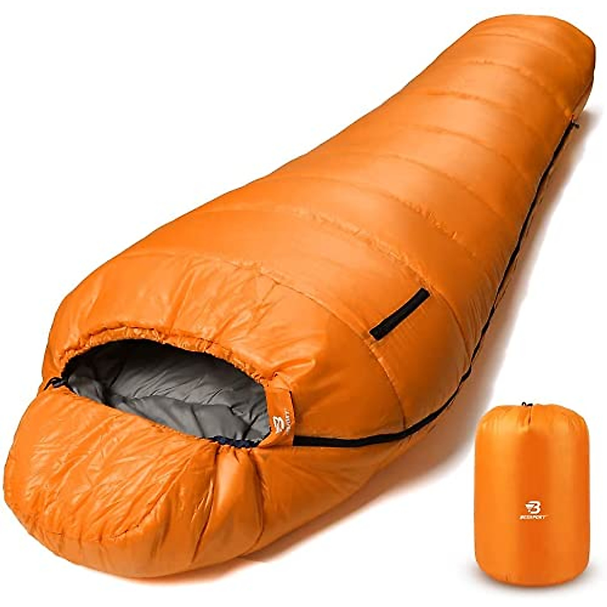 Bessport Mummy Sleeping Bag | 15-45 ℉ Extreme 3-4 Season Sleeping Bag for Adults Cold Weather– Warm and Washable, for Hiking Traveling & Outdoor Activities