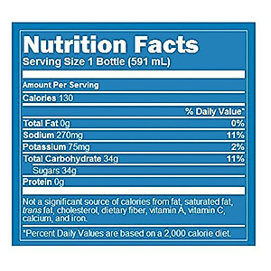 Gatorade Wide Mouth Cool Blue, 20 Fl Oz (pack of 8)