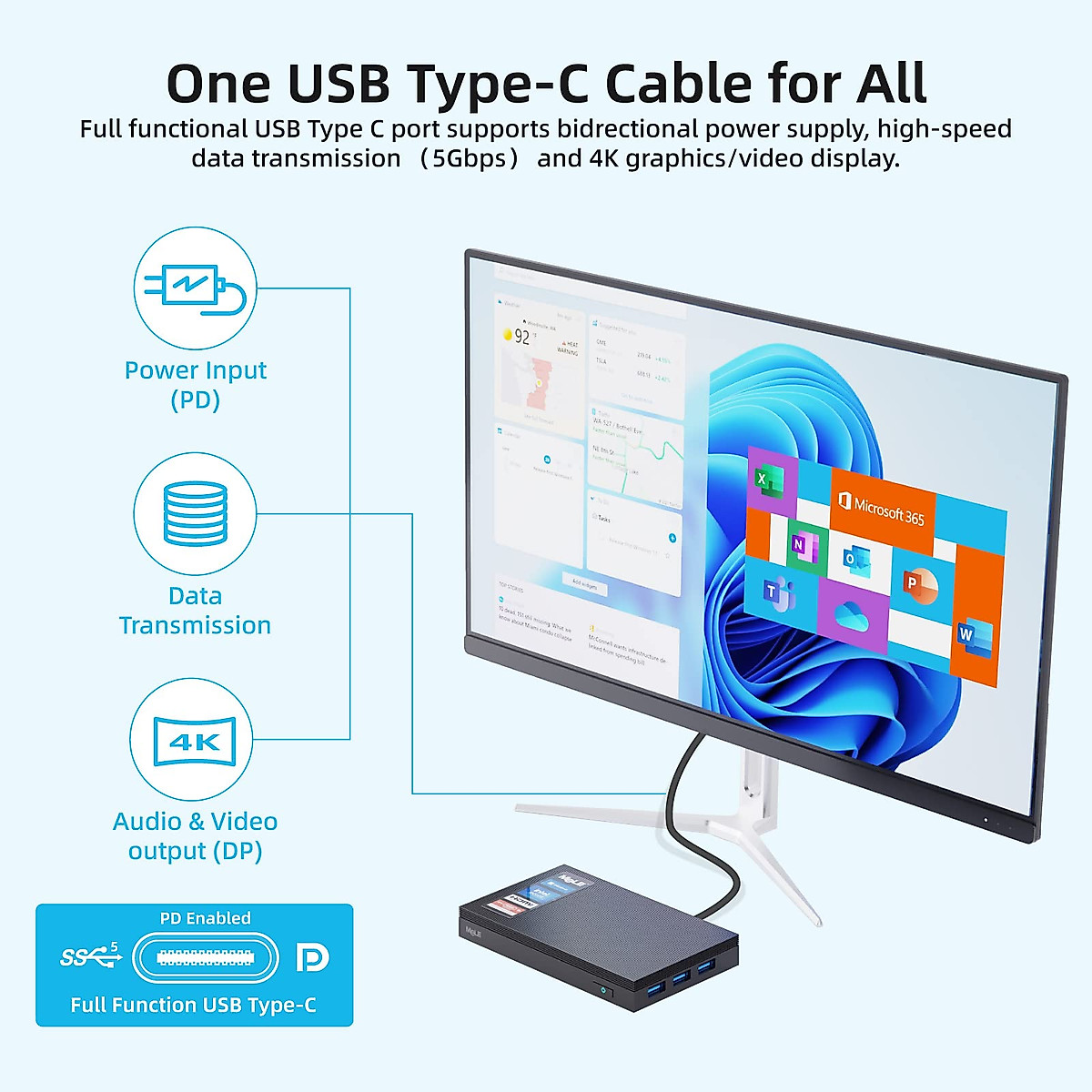 MeLE Mini PC, Quieter3C Fanless Mini Computer N5105 16GB 512GB Windows 11 Pro USB-C 4K Triple Display WiFi 6 BT5.2 Gigabit Ethernet Micro PC Support M.2 SSD on Business Industrial IoT Office Home