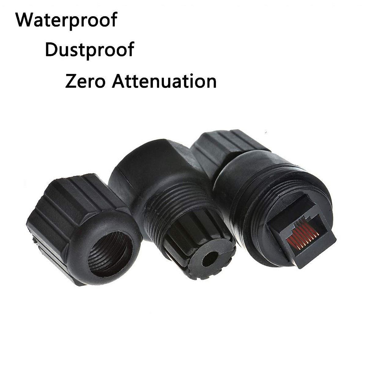 ANMBEST 5PCS M25AP2 RJ45 Waterproof Cat5/5e 8P8C Connector IP67 Ethernet LAN Cable Connector Double Head Outdoor LAN Coupler Adapter Female to Female