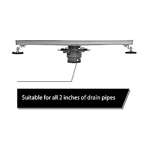 SaniteModar 2-in ABS Shower Drain Base can be Used with Any Size of Square and Linear Floor Shower Drain,It is Equipped with Threaded Joints and Rubber Joints